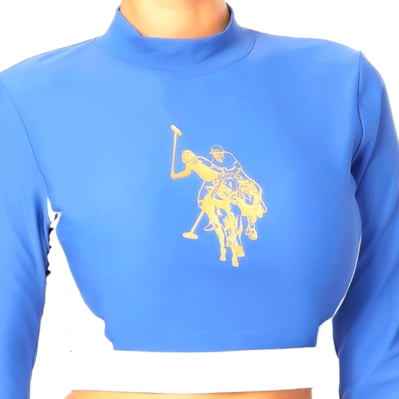 U.S. Polo Assn. | Tops | Us Polo Assn Timeless Long Sleeve Cropped Rash ...
